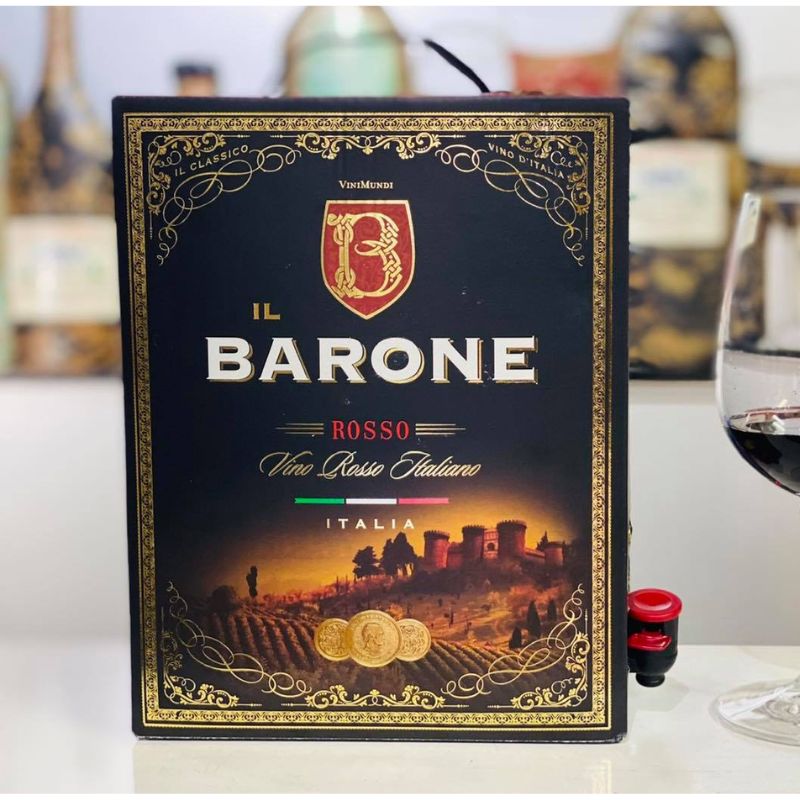 Rượu Vang Bịch Ý IL Barone Rosso 3L Chính Hãng, Giá Tốt