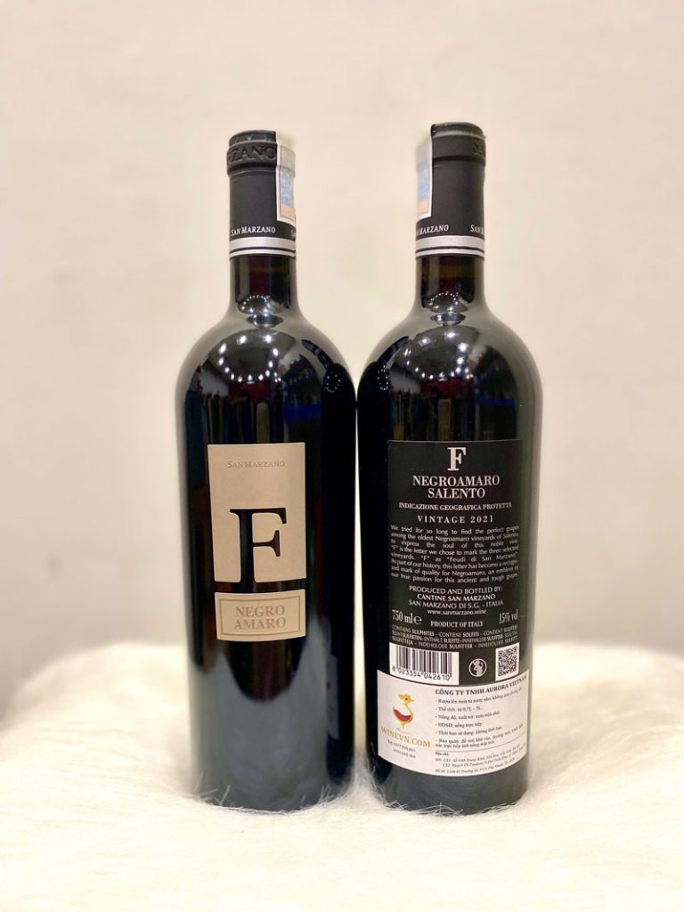 Rượu Vang F Giá Tốt (F Bạc Negroamaro, Gold, Limited)